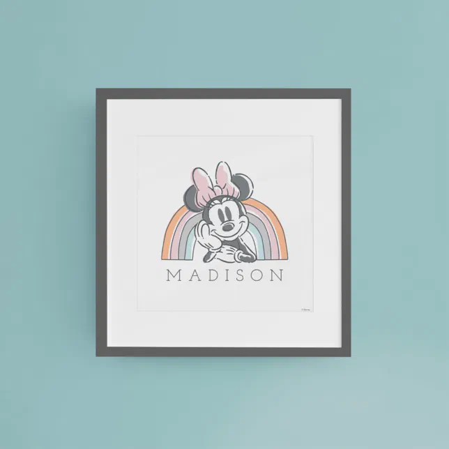 Personalized - Minnie Mouse Rainbow Poster | Zazzle