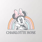 Personalized Minnie Mouse Rainbow Wall Decal | Zazzle
