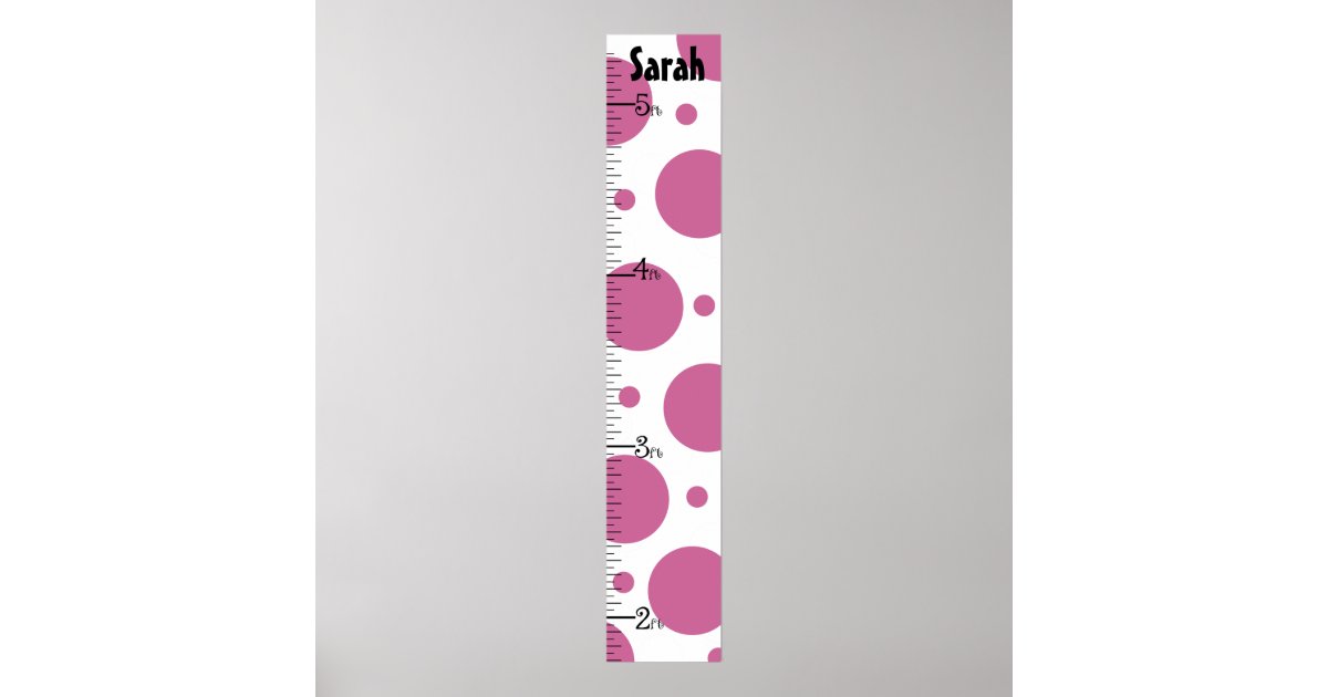 Personalized Mod Dots Growth Chart | Zazzle