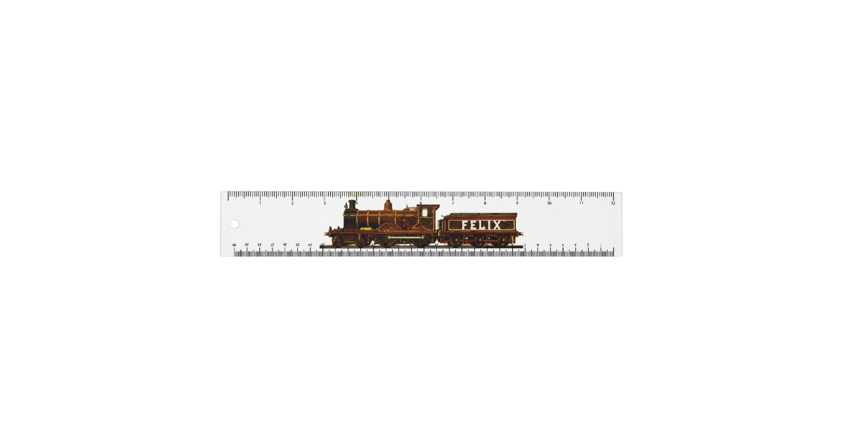Personalized Model Train Ruler | Zazzle