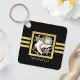 Personalized Modern Black Gold Glitter Ice Skating Keychain | Zazzle