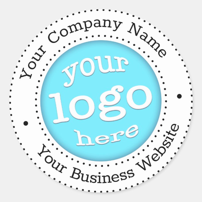 Personalized Modern Business Company Logo Office Classic Round Sticker ...