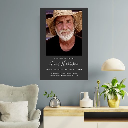 Personalized Modern Celebration of Life Funeral Poster | Zazzle