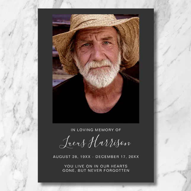 Personalized Modern Celebration of Life Funeral Poster | Zazzle