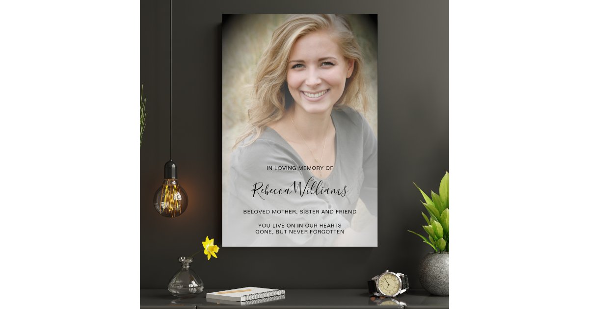 Personalized Modern Celebration of Life Funeral Poster | Zazzle