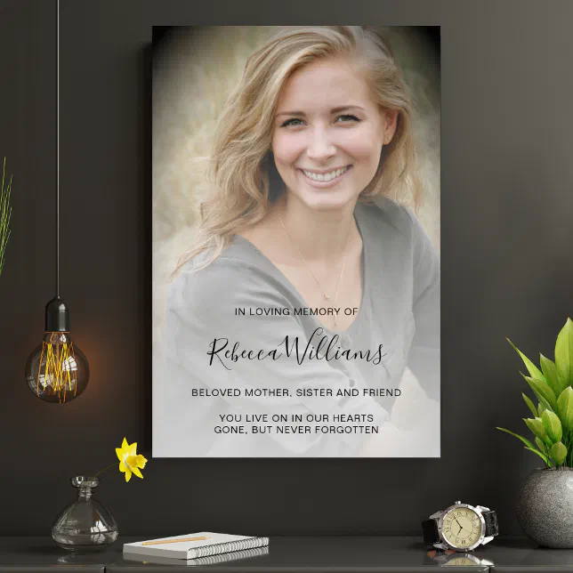 Personalized Modern Celebration of Life Funeral Poster | Zazzle