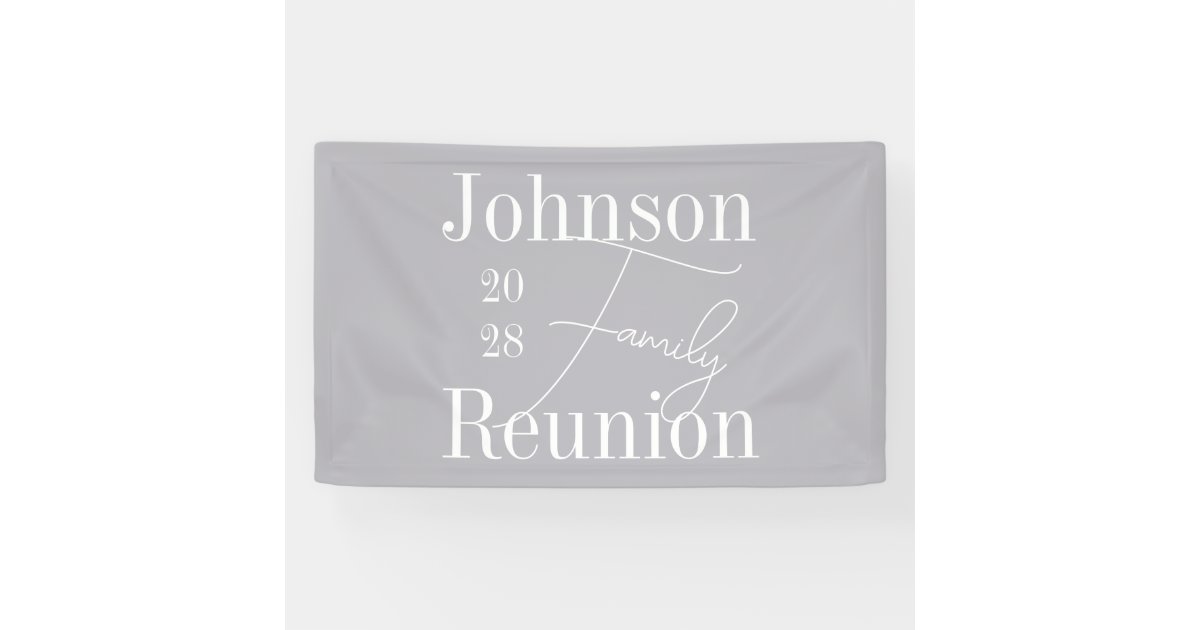Personalized Modern Family Reunion Party Banner | Zazzle