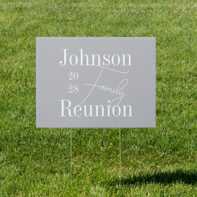 Personalized Modern Family Reunion Yard Sign | Zazzle