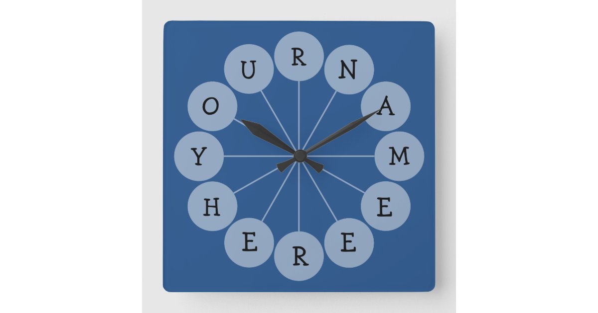 Personalized Modern Fun Name Clock | Zazzle