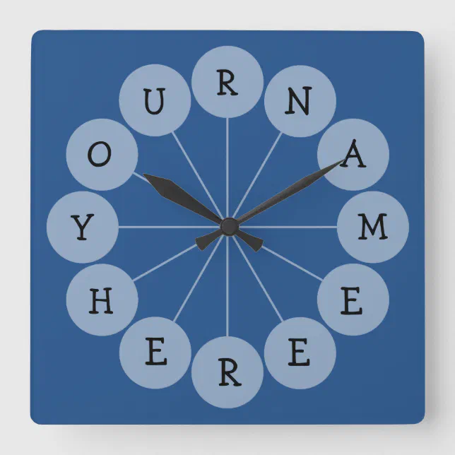Personalized Modern Fun Name Clock | Zazzle