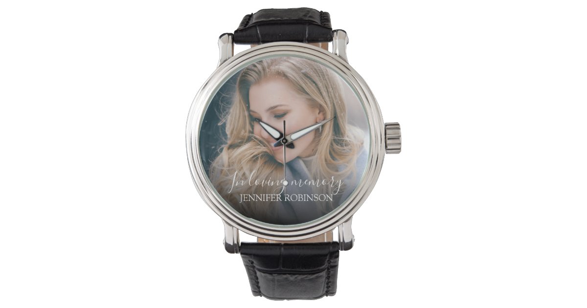 Personalized Modern In Loving memory | Memorial Watch | Zazzle