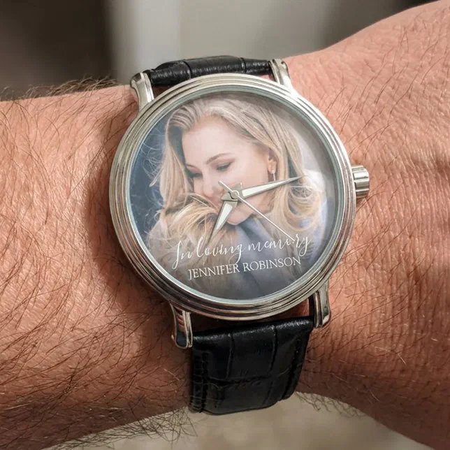 Personalized Modern In Loving memory | Memorial Watch | Zazzle