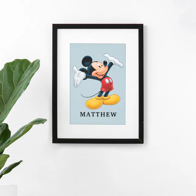 Personalized Modern Mickey | Airbrushed Poster | Zazzle