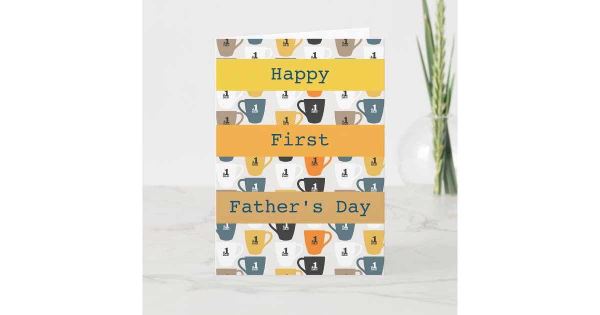 Personalized Modern Number 1 Father's day Card | Zazzle