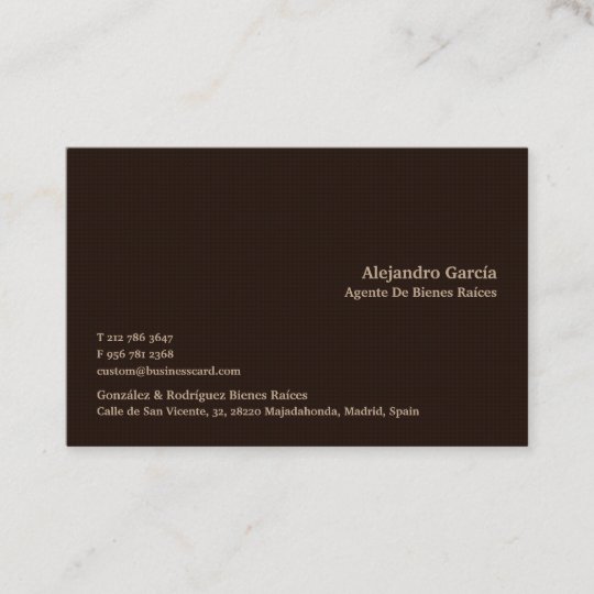 Personalized Modern Profesional Marrón Cuadrados Business Card | Zazzle.com