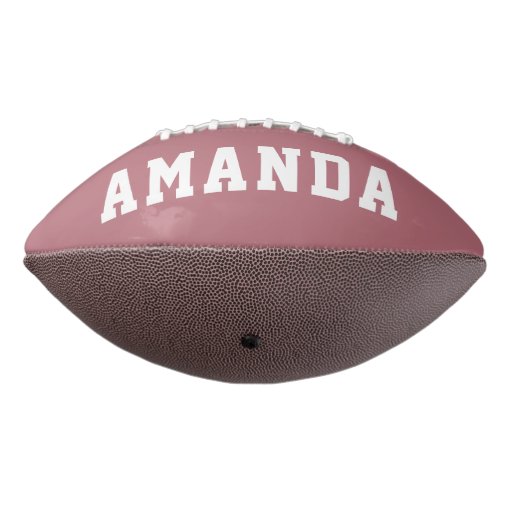 Personalized Modern Rose Gold Girl Football | Zazzle