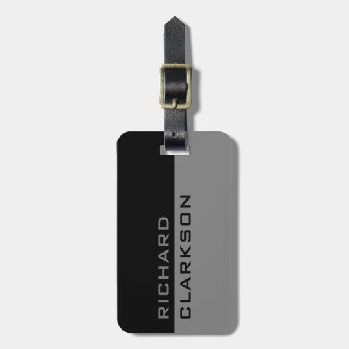 Personalized modern travel luggage tag for men | Zazzle