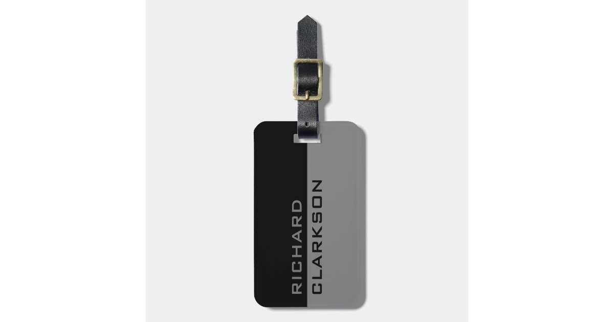 Personalized modern travel luggage tag for men | Zazzle