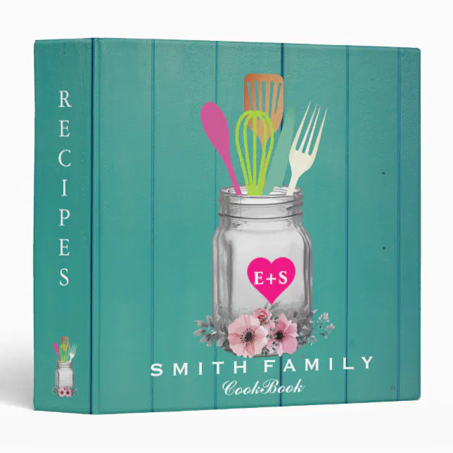 Personalized Mom's Family Recipe Cookbook 3 Ring Binder | Zazzle