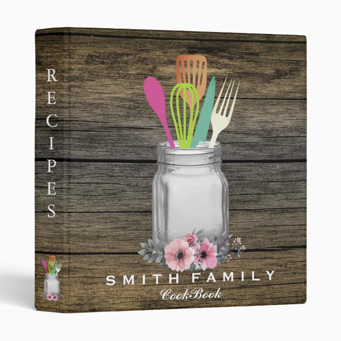 Personalized Mom's Family Recipe Cookbook 3 Ring Binder | Zazzle.com