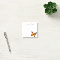 Personalized Monarch Butterfly Post it Notes | Zazzle