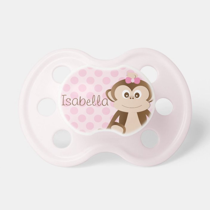 Personalized Monkey Baby Pacifier | Zazzle.com