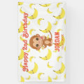 Personalized Monkey Birthday Party Banner | Zazzle