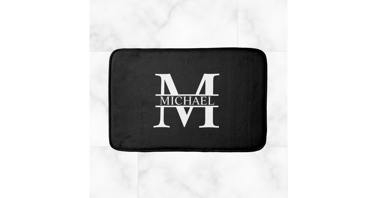 Personalized Monogram and Name Bathroom Mat | Zazzle