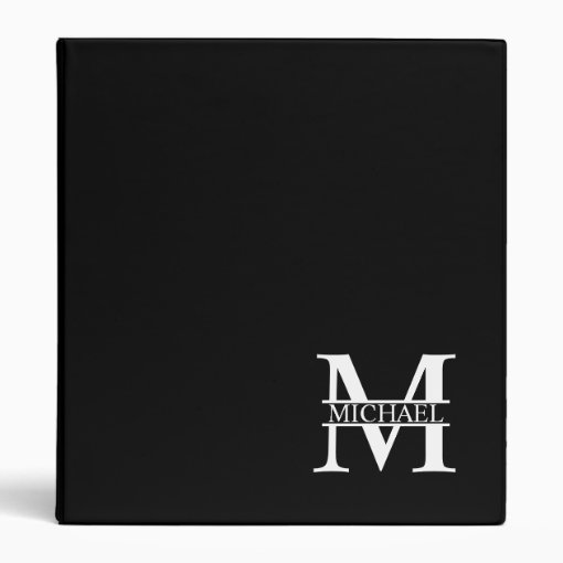 Personalized Monogram and Name Binder | Zazzle