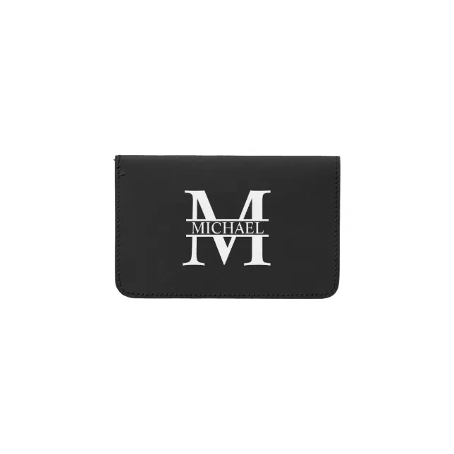 Personalized Monogram and Name Card Holder | Zazzle