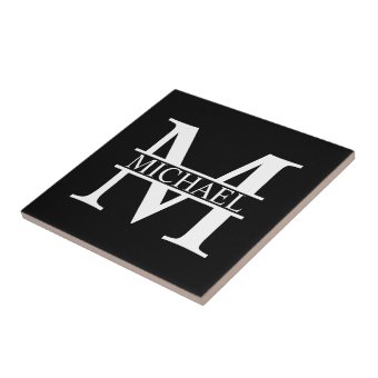 Personalized Monogram and Name Ceramic Tile | Zazzle