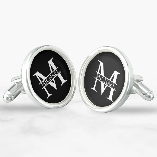 Personalized Monogram and Name Cufflinks | Zazzle
