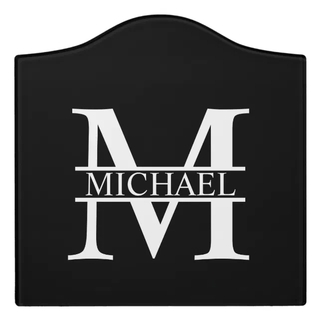 Personalized Monogram and Name Door Sign | Zazzle