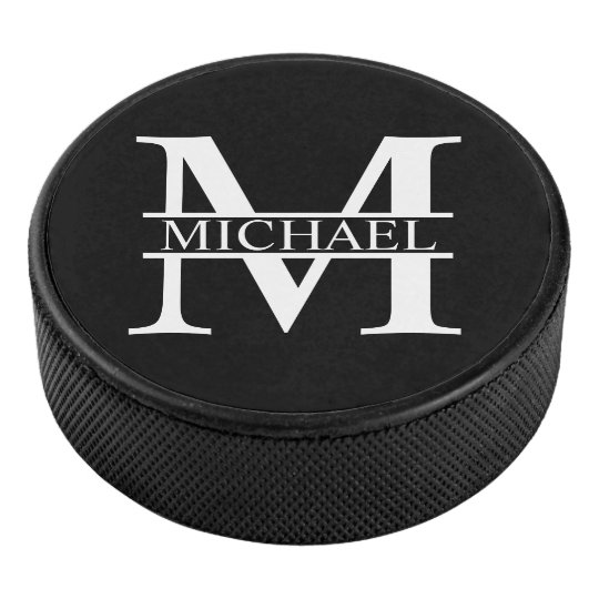 Personalized Monogram and Name Hockey Puck | Zazzle.com