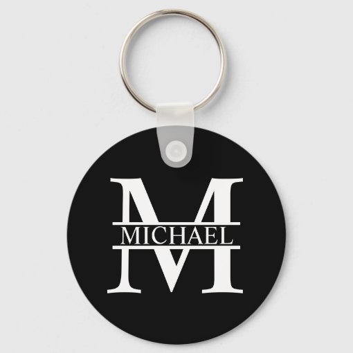 Personalized Monogram and Name Keychain | Zazzle