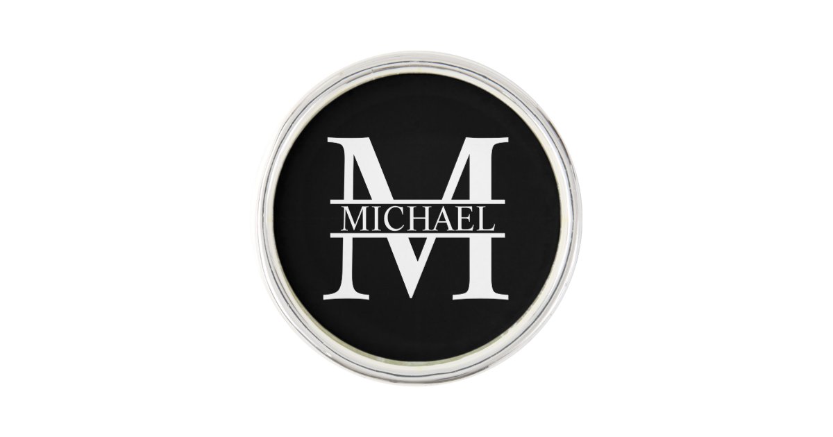 Personalized Monogram and Name Lapel Pin | Zazzle