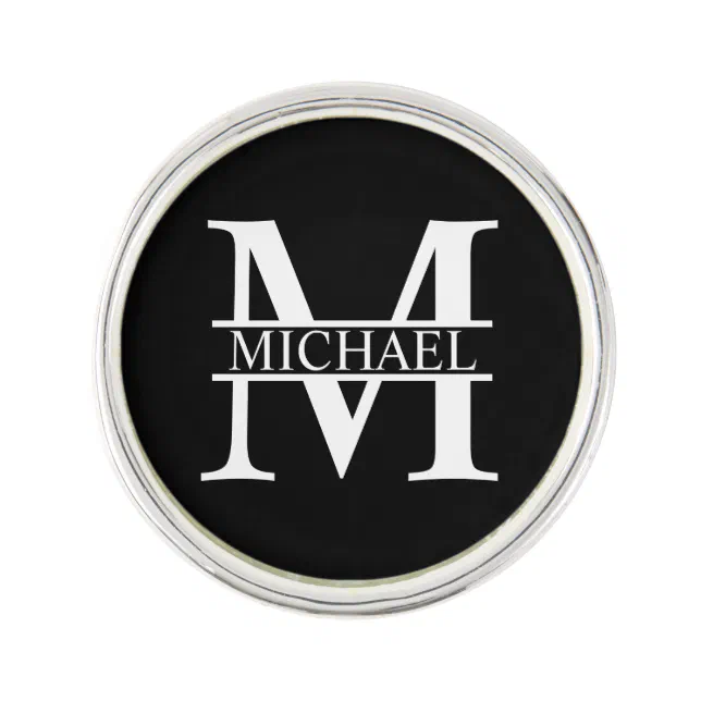 Personalized Monogram and Name Lapel Pin | Zazzle