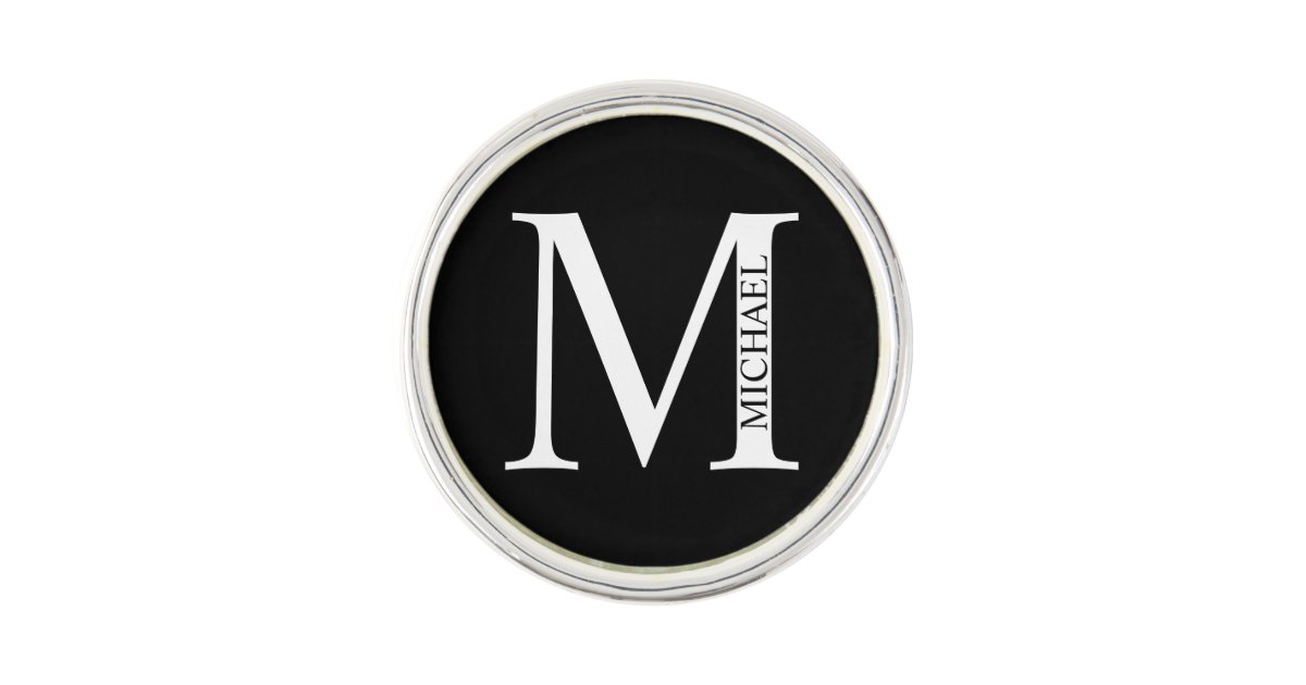 Personalized Monogram and Name Lapel Pin | Zazzle