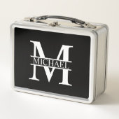 Personalized Monogram and Name Metal Lunch Box | Zazzle
