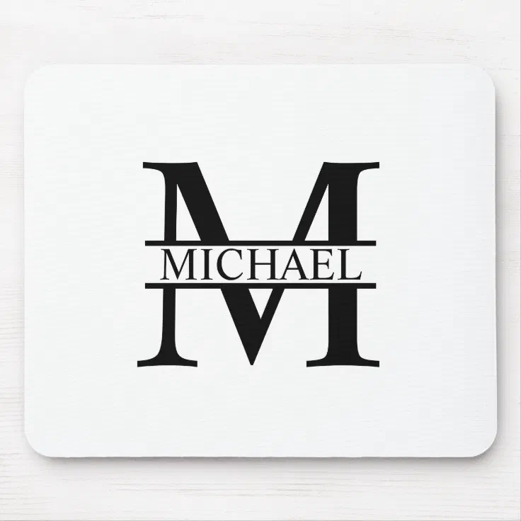 Personalized Monogram and Name Mouse Pad | Zazzle