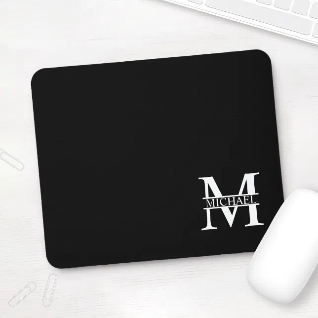 Personalized Monogram and Name Mouse Pad | Zazzle