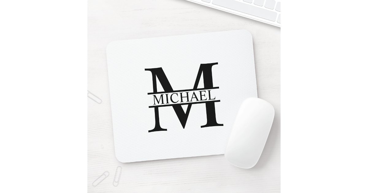 Personalized Monogram and Name Mouse Pad | Zazzle