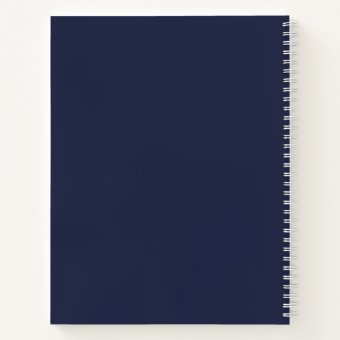 Personalized Monogram and Name Navy Blue Notebook | Zazzle