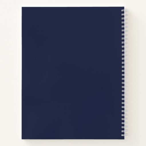 Personalized Monogram and Name Navy Blue Notebook | Zazzle