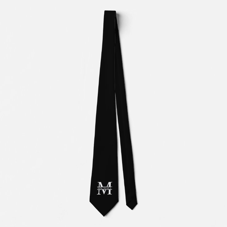 Personalized Monogram and Name Neck Tie | Zazzle