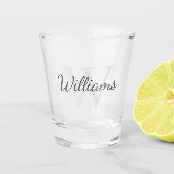 Personalized Monogram and Name Shot Glass | Zazzle