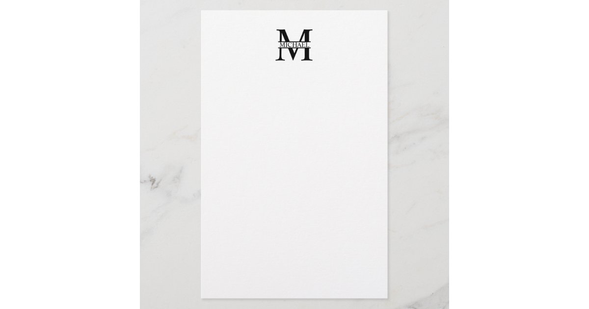Personalized Monogram and Name Stationery | Zazzle