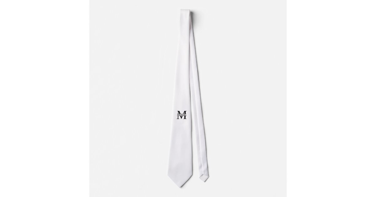 Personalized Monogram and Name Tie | Zazzle