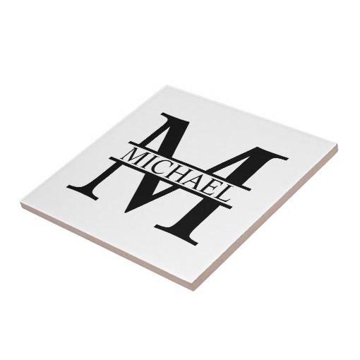 Personalized Monogram and Name Tile | Zazzle