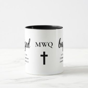 Personalized Monogram BAPTISM Mug | Zazzle